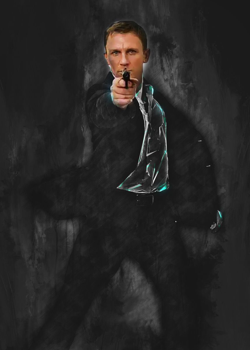'Daniel Craig 007' Poster, picture, metal print, paint by Mobilunik ...
