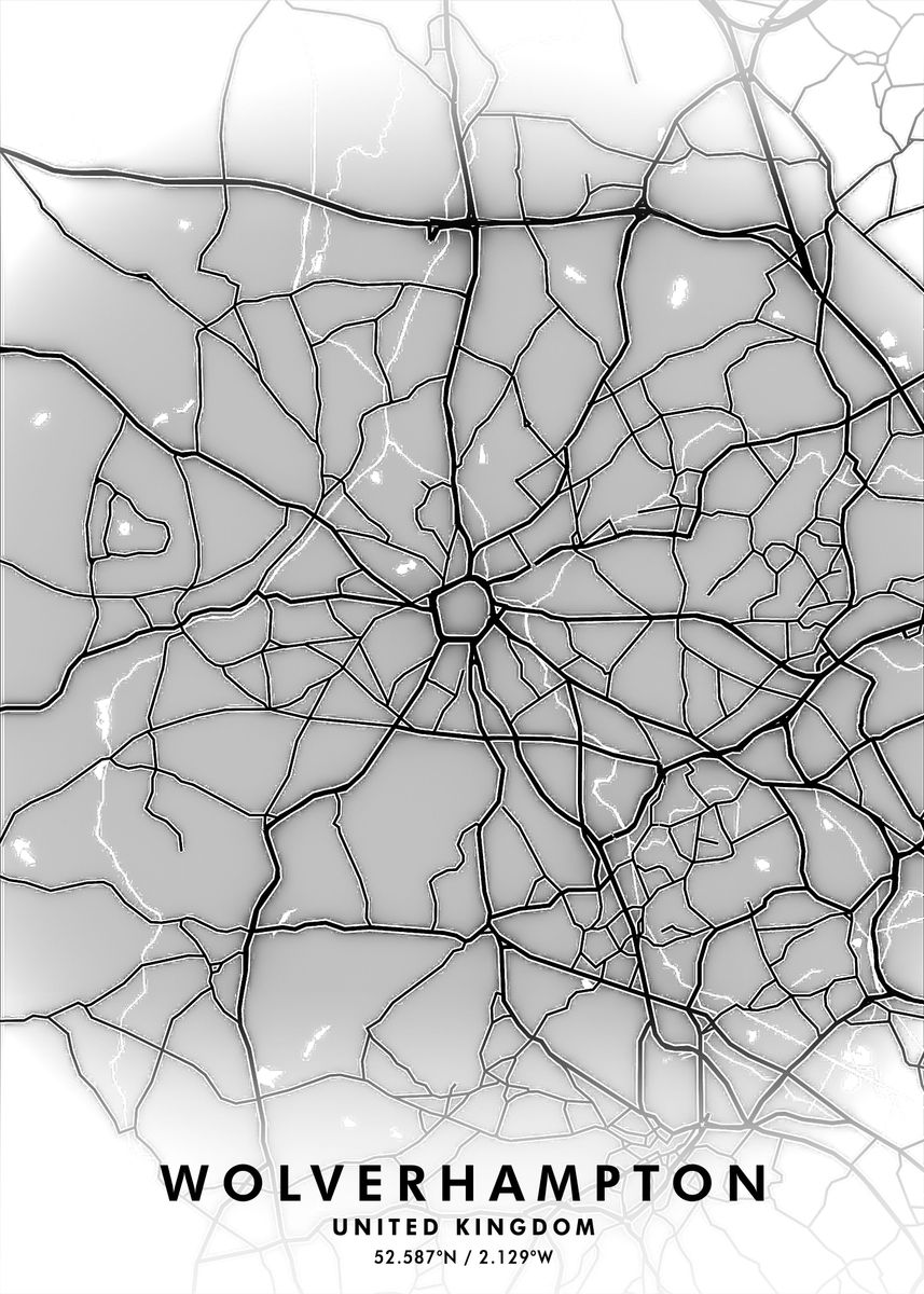 'Wolverhampton England' Poster, picture, metal print, paint by Merah ...