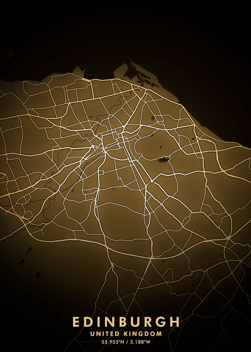 'Edinburgh Scotland' Poster by Merah Djoeang | Displate