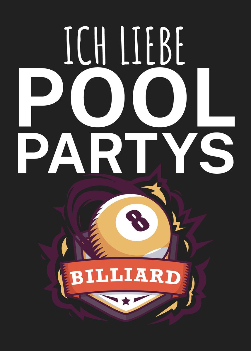 'Pool Billard Partys' Poster by maxdesign | Displate