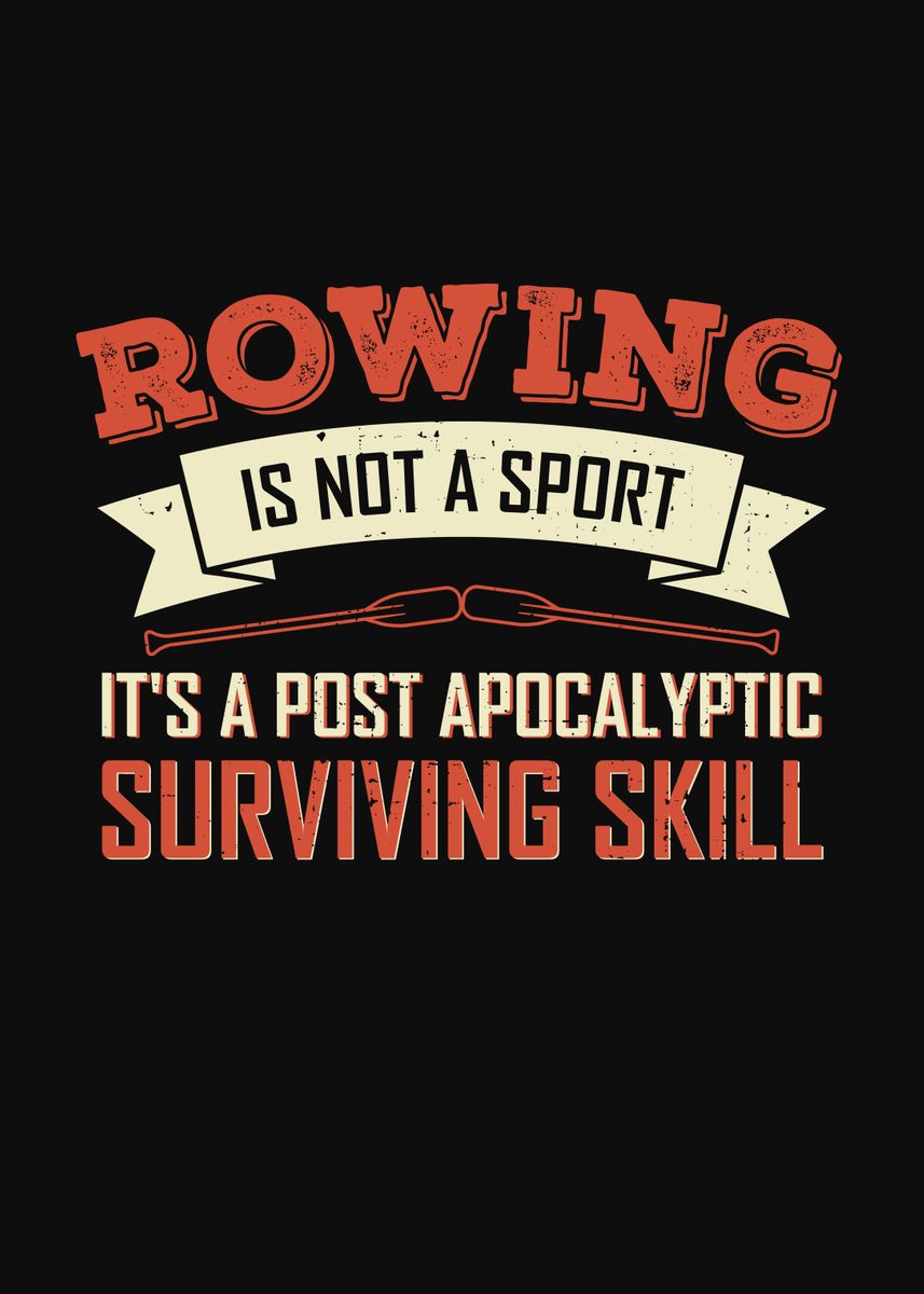 'Funny Rowing Rower Design' Poster, picture, metal print, paint by ...