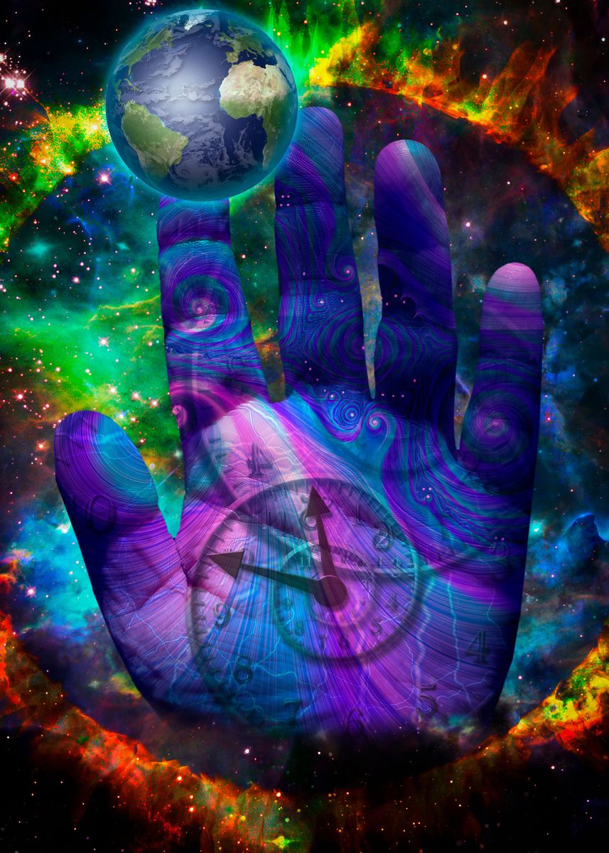 'Hand of Creator' Poster, picture, metal print, paint by Bruce Rolff ...