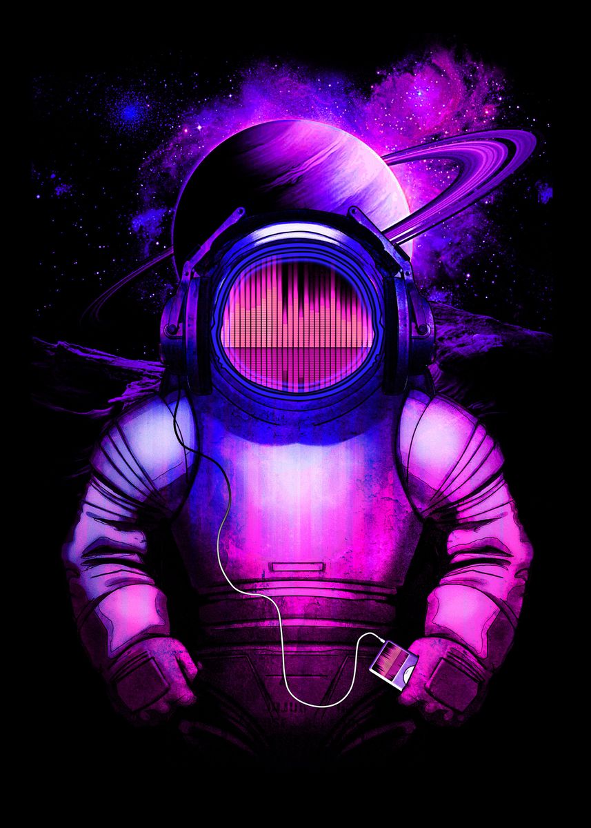 'Music in space' Poster, picture, metal print, paint by Raymond Escarpe ...