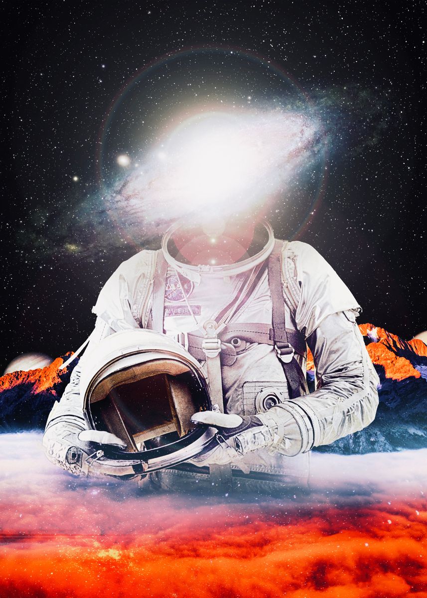 'Mr Galaxy' Poster, picture, metal print, paint by Nicebleed | Displate