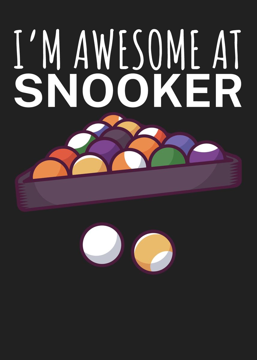 'Snooker awesome' Poster, picture, metal print, paint by maxdesign ...