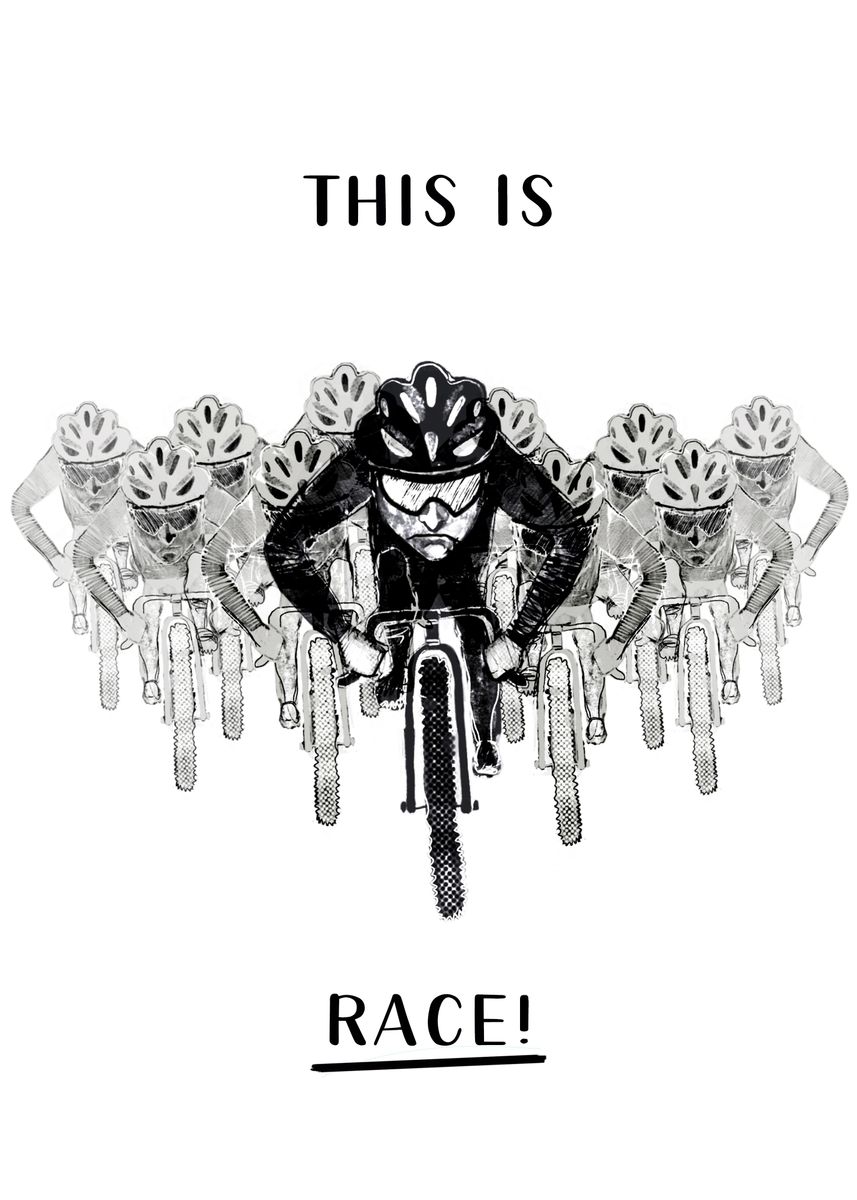 'this is race' Poster by Izabella Krawczyk | Displate