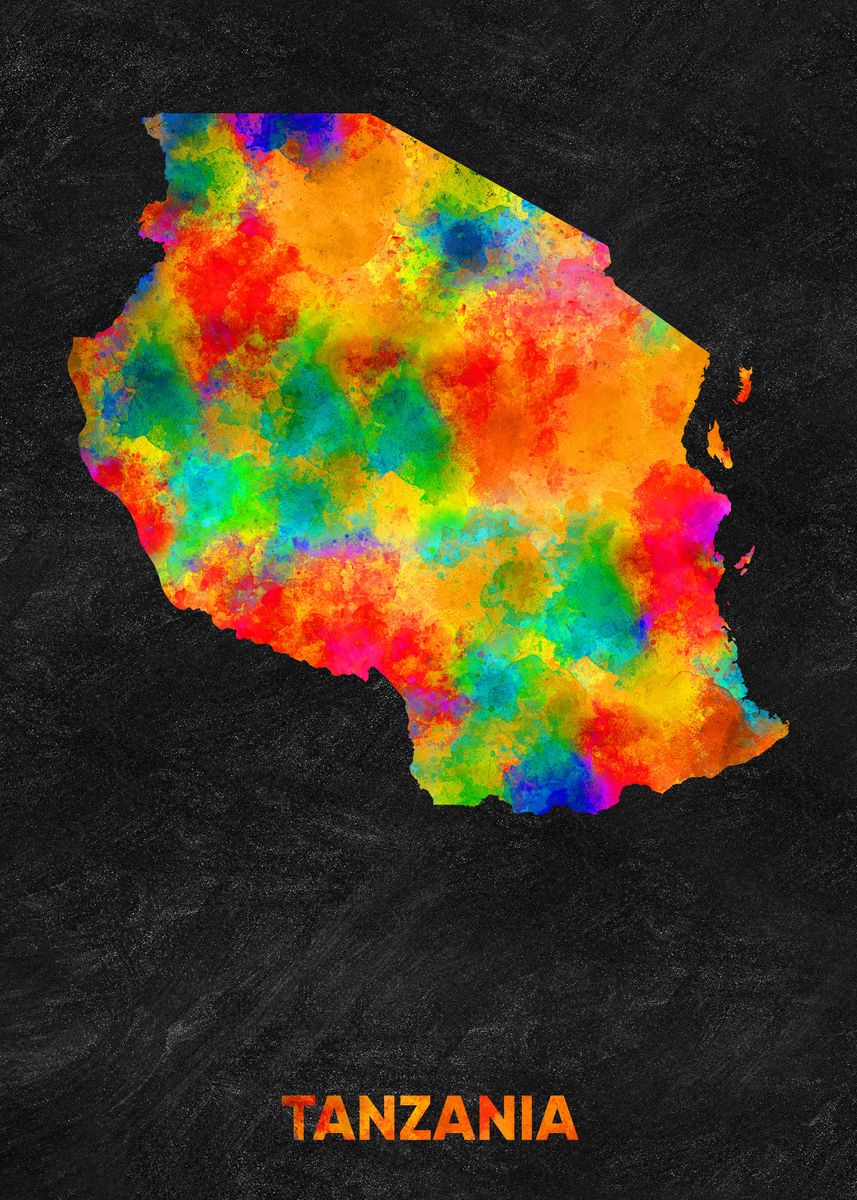 'tanzania' Poster, picture, metal print, paint by SplashDesign | Displate