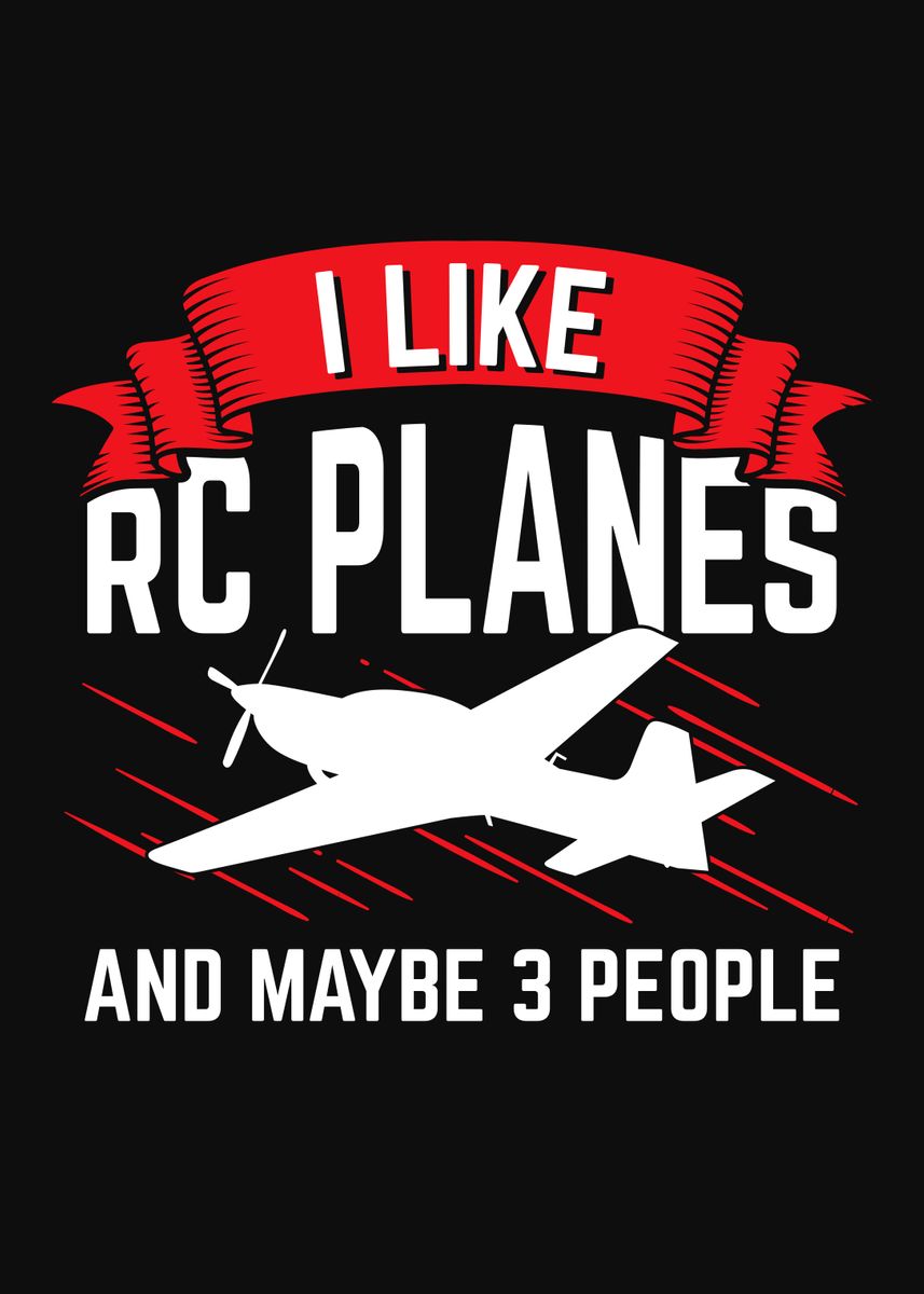 'Funny RC Plane Design' Poster, picture, metal print, paint by Marcel ...