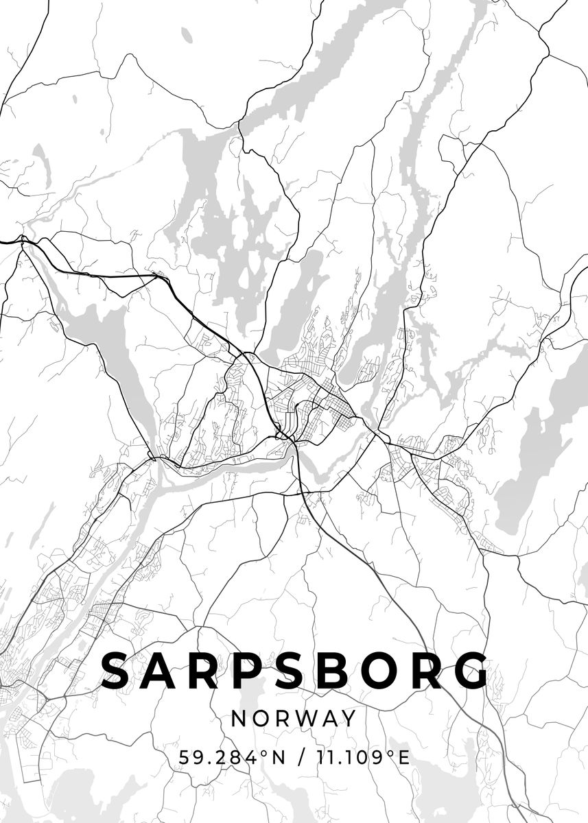 'Sarpsborg Norway' Poster, picture, metal print, paint by Conceptual ...