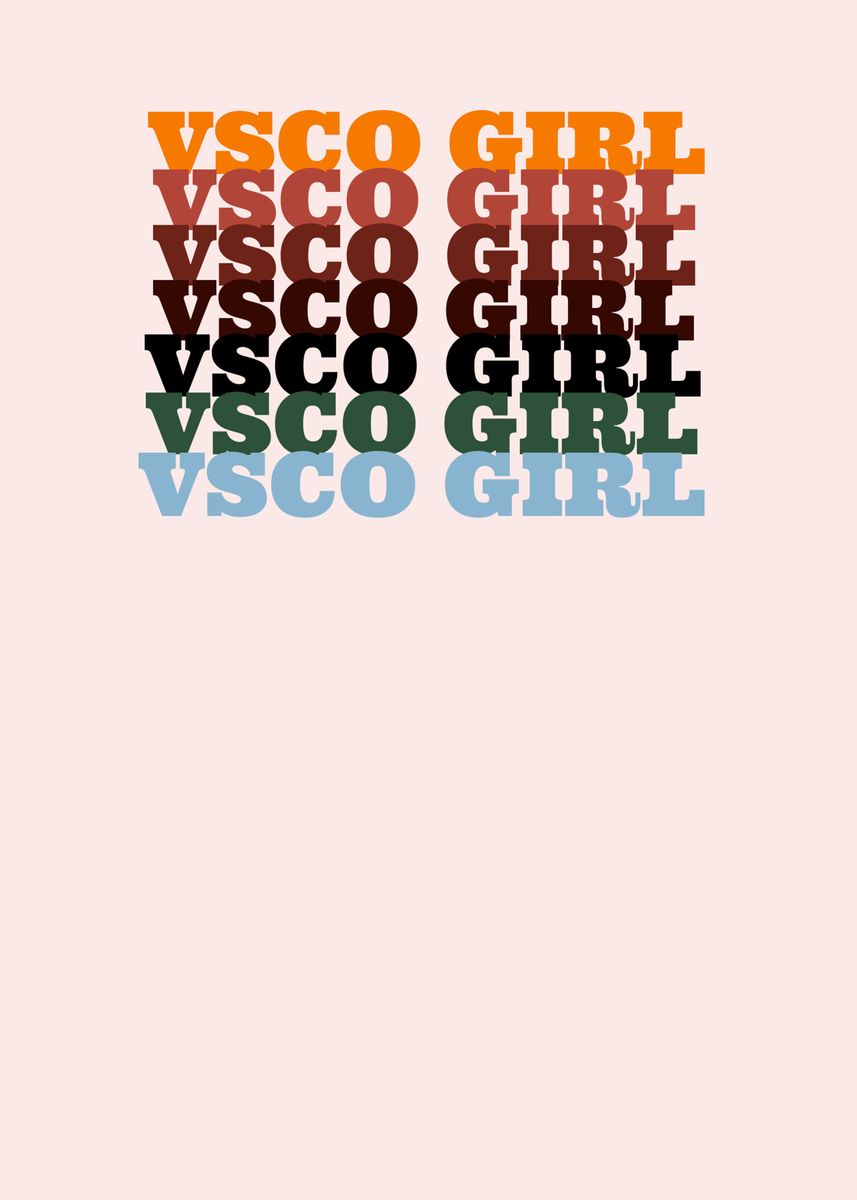 'Vsco Girl 70s Pattern ' Poster by A Memer | Displate
