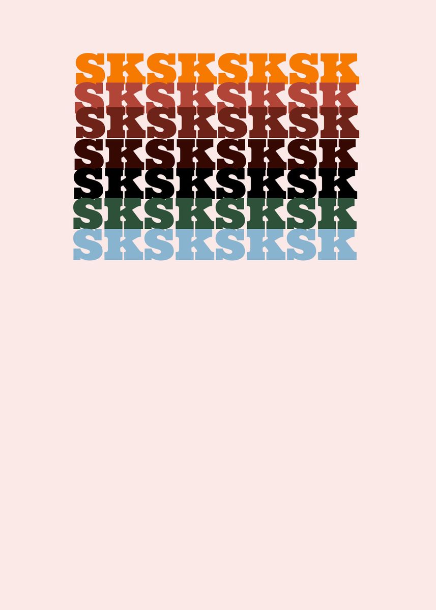 'sksksk pattern vsco girl' Poster, picture, metal print, paint by A ...