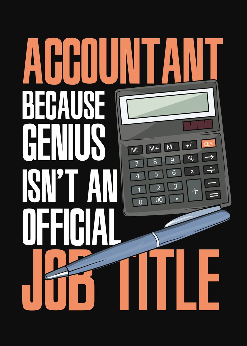 'CPA Accountant Design' Poster, picture, metal print, paint by Marcel ...