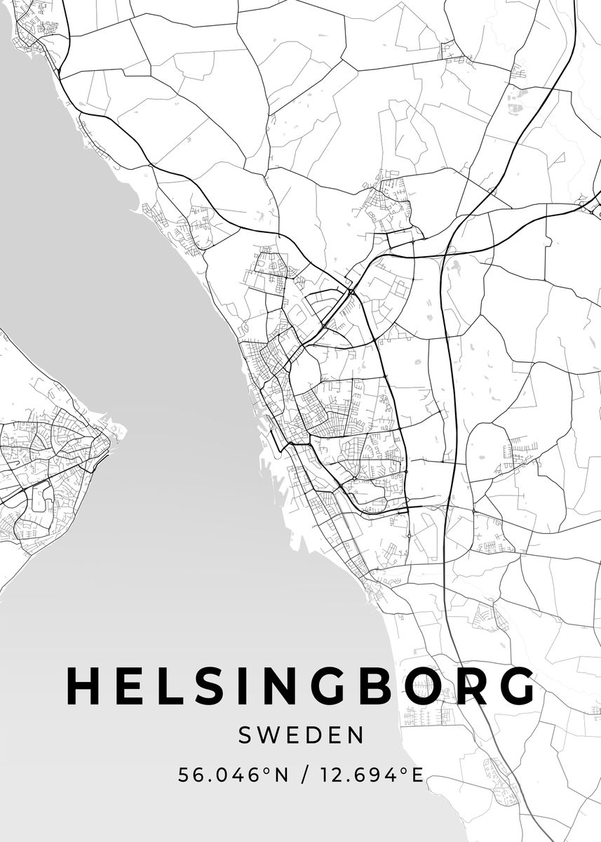 'Helsingborg Sweden' Poster, picture, metal print, paint by Conceptual ...