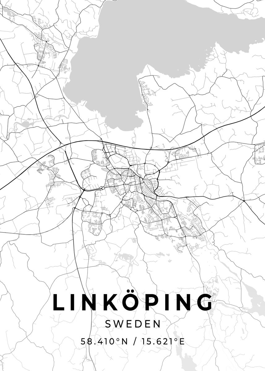 'Linkoping Sweden' Poster, picture, metal print, paint by Conceptual ...