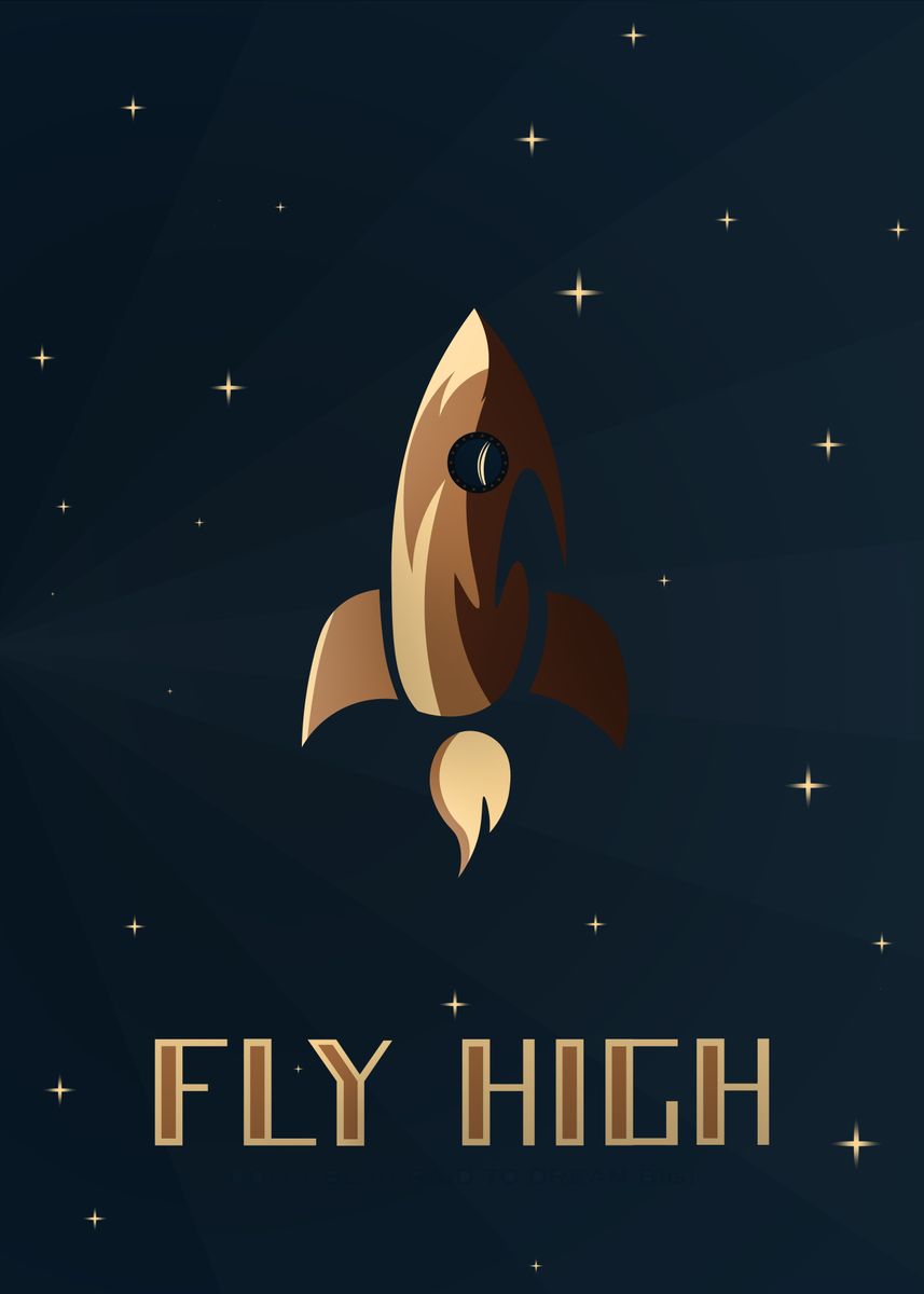 'Fly High' Poster, picture, metal print, paint by Astro | Displate