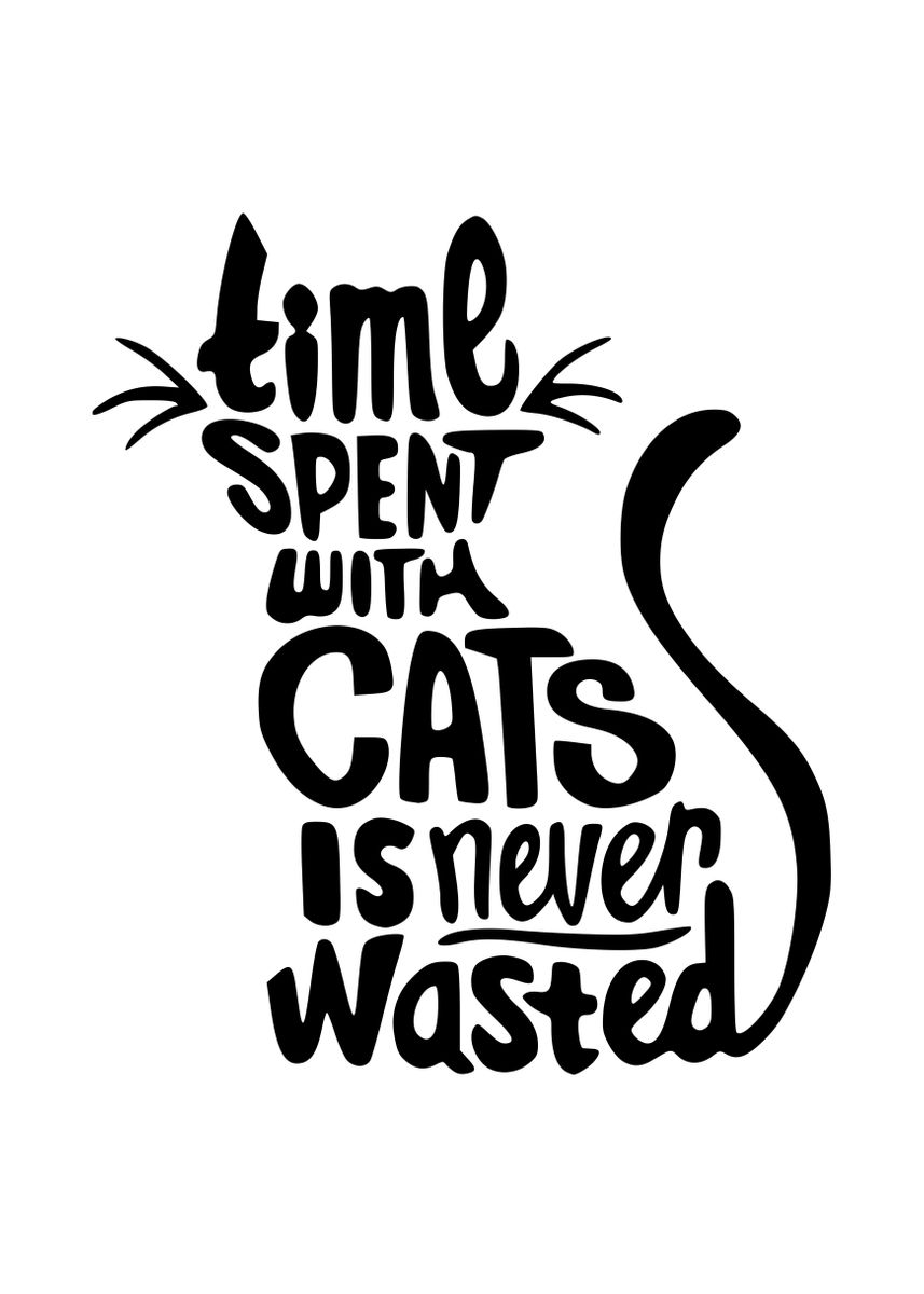 'Cats time' Poster, picture, metal print, paint by Hafid ks | Displate