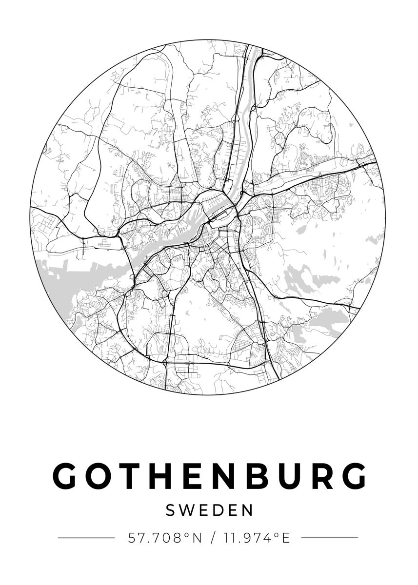 'Gothenburg Sweden' Poster, picture, metal print, paint by Conceptual ...