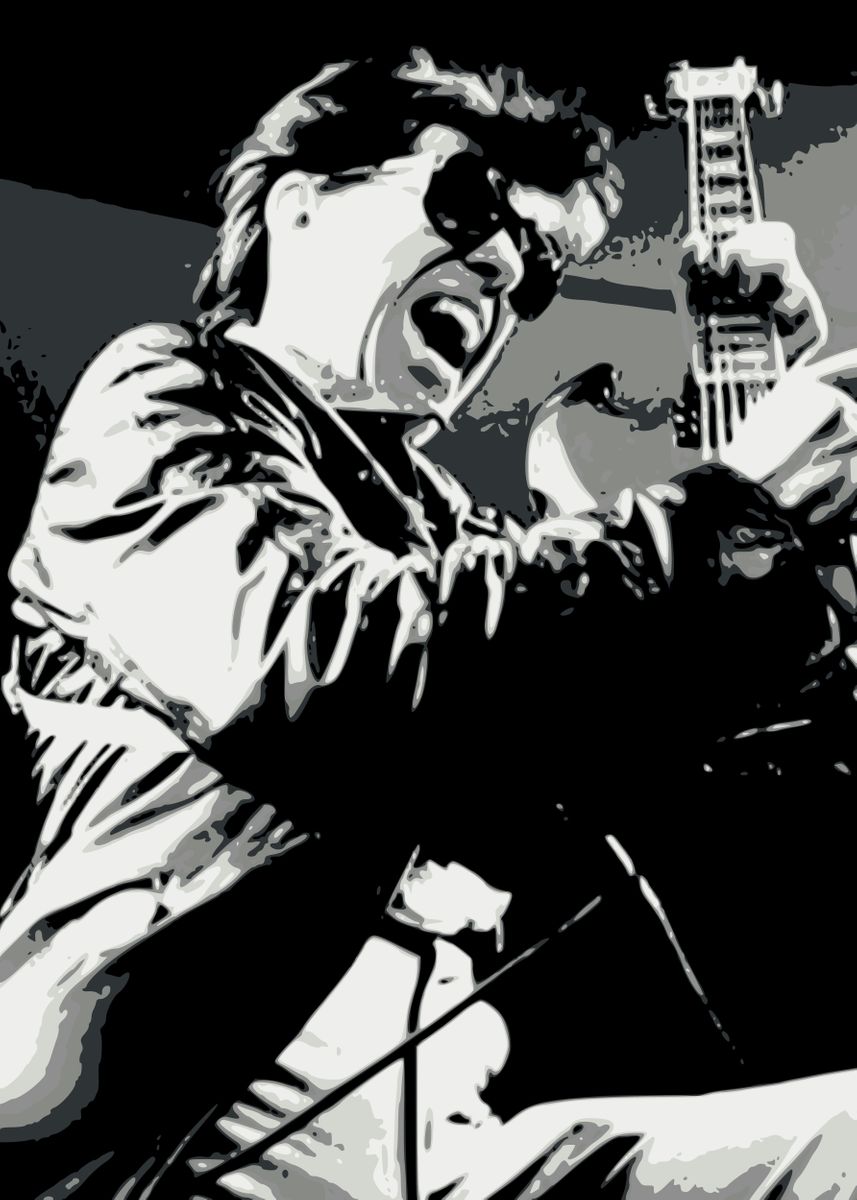 'Link Wray' Poster, picture, metal print, paint by Josh B | Displate
