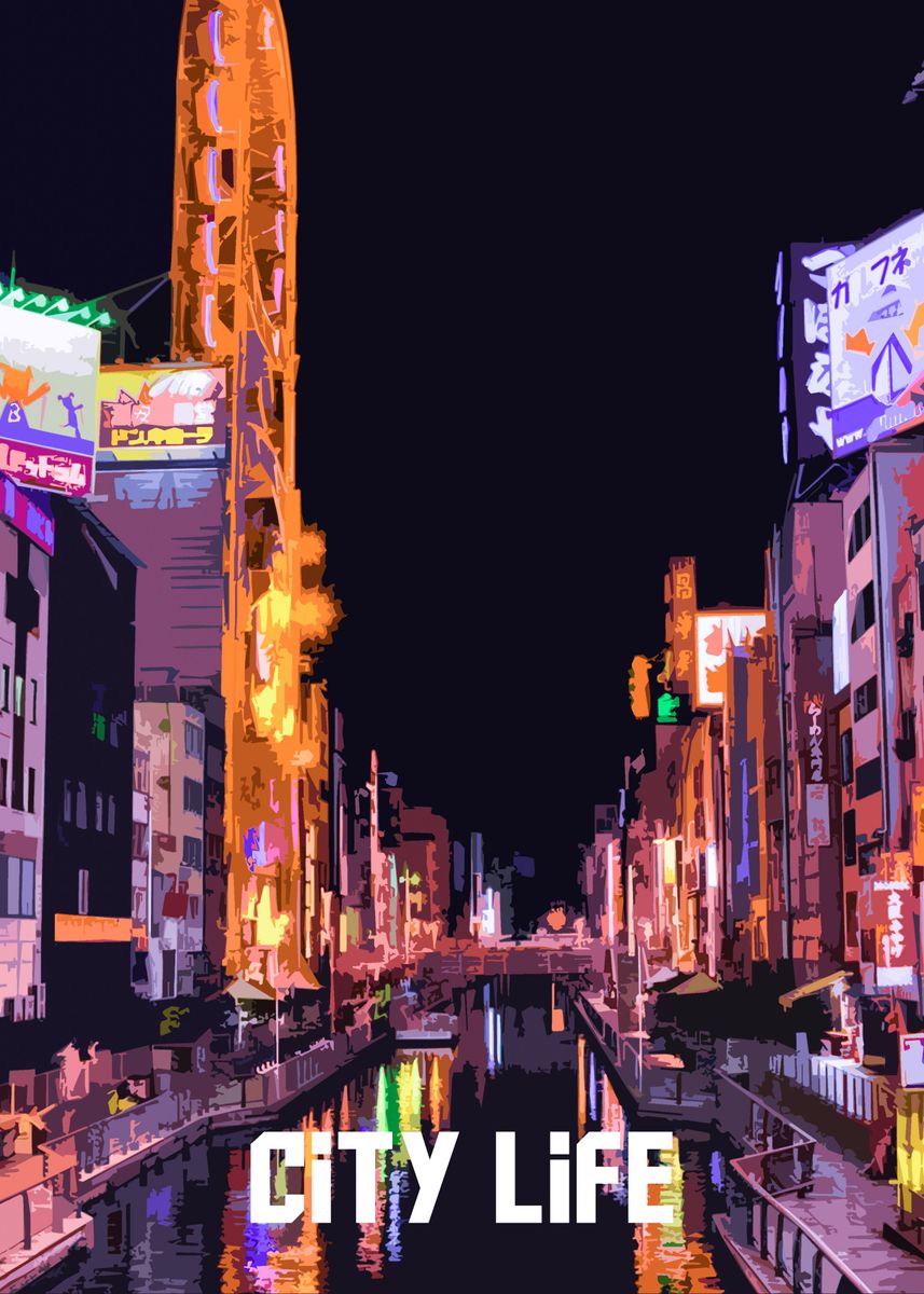 'city life 4' Poster, picture, metal print, paint by Muhammad Anas ...