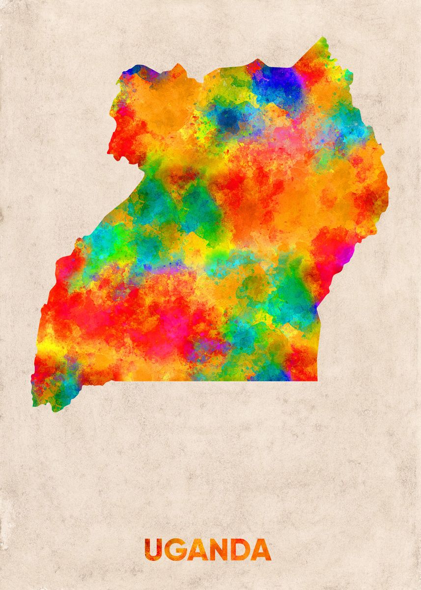 'uganda' Poster, picture, metal print, paint by SplashDesign | Displate