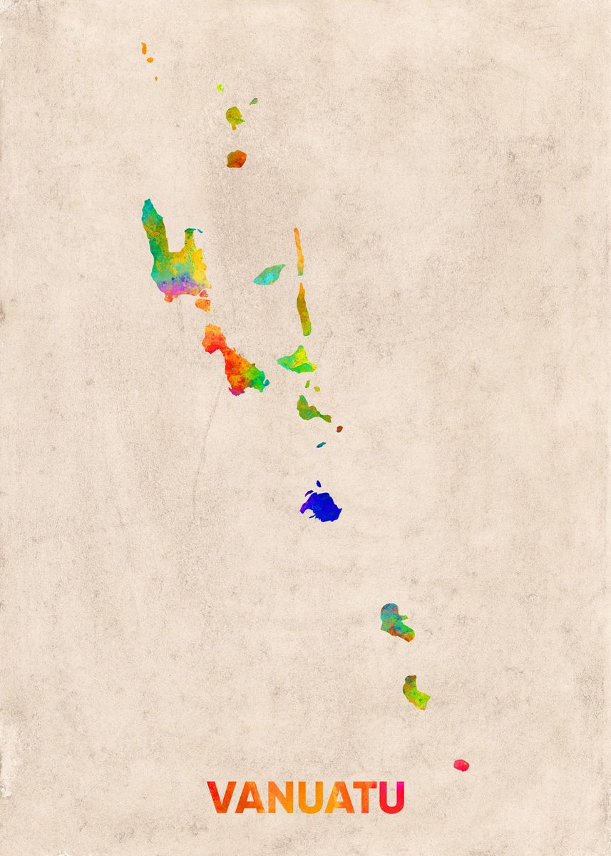 'vanuatu' Poster, picture, metal print, paint by SplashDesign | Displate