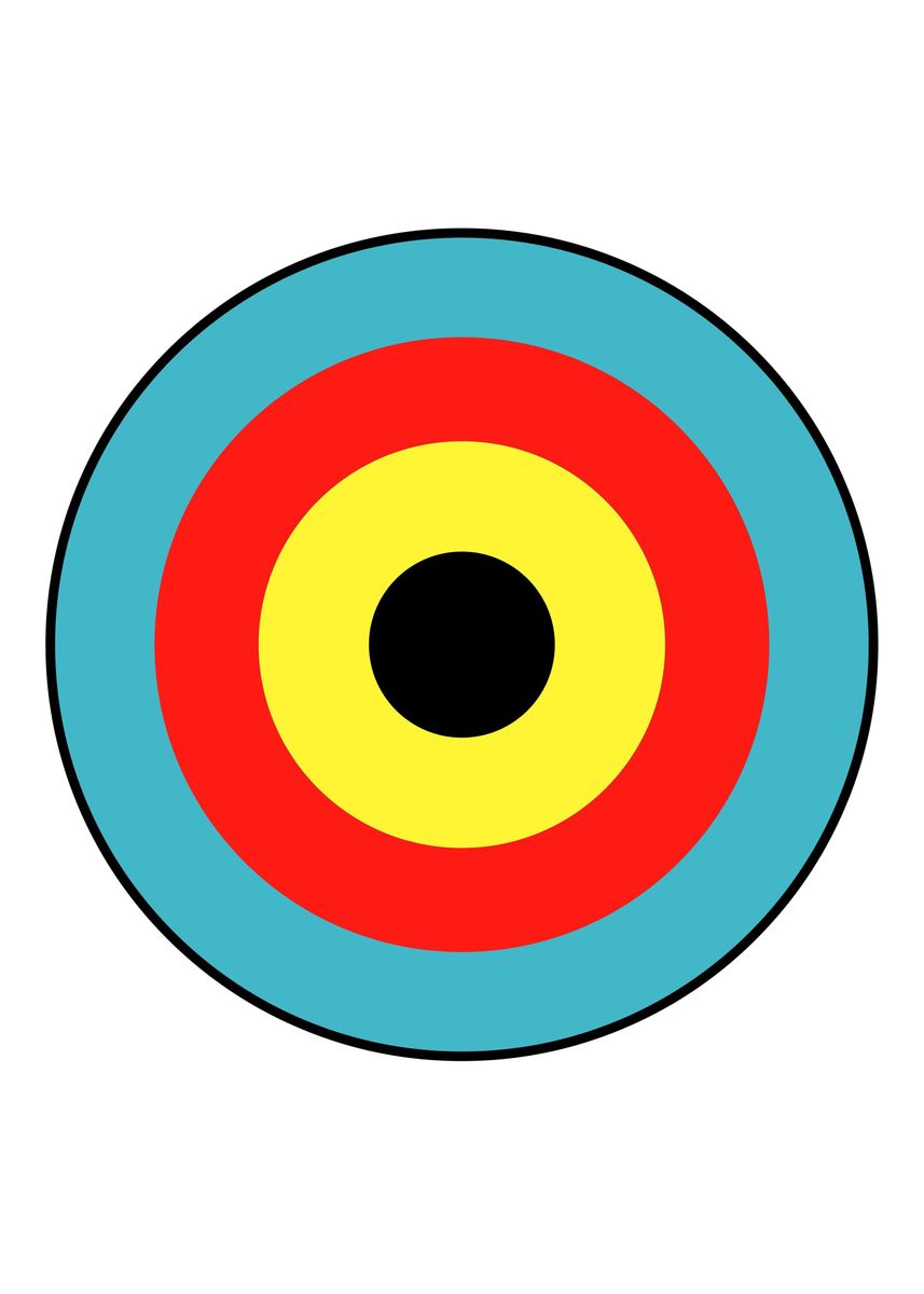 'Isolated Archery Target' Poster, picture, metal print, paint by ...