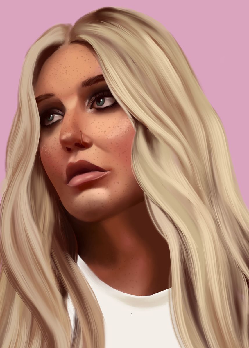 'Kesha' Poster, picture, metal print, paint by Sam Ragsdale | Displate