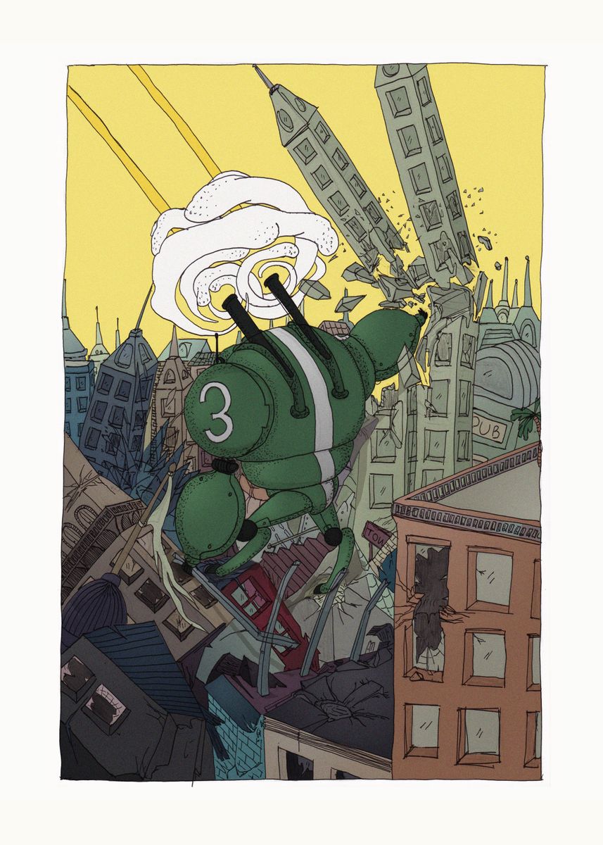 'Robo Wars' Poster, picture, metal print, paint by Novanda Prayogatama ...