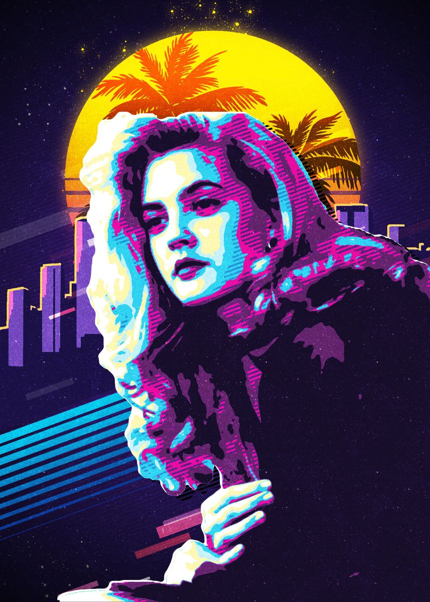 'Drew Barrymore 80s' Poster by NiceAndBetter studio | Displate