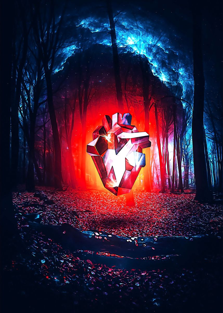 'Alien crystal and nebula' Poster by Donma Art | Displate