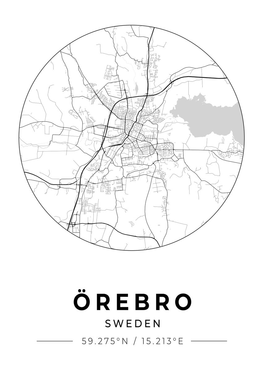 'Orebro Sweden' Poster, picture, metal print, paint by Conceptual ...