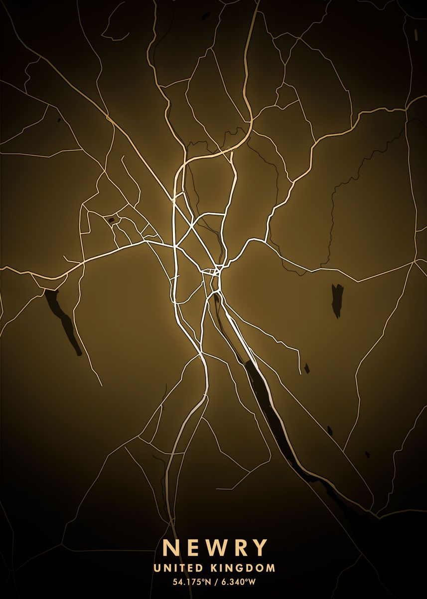 'Newry Northern Ireland' Poster, picture, metal print, paint by Merah ...