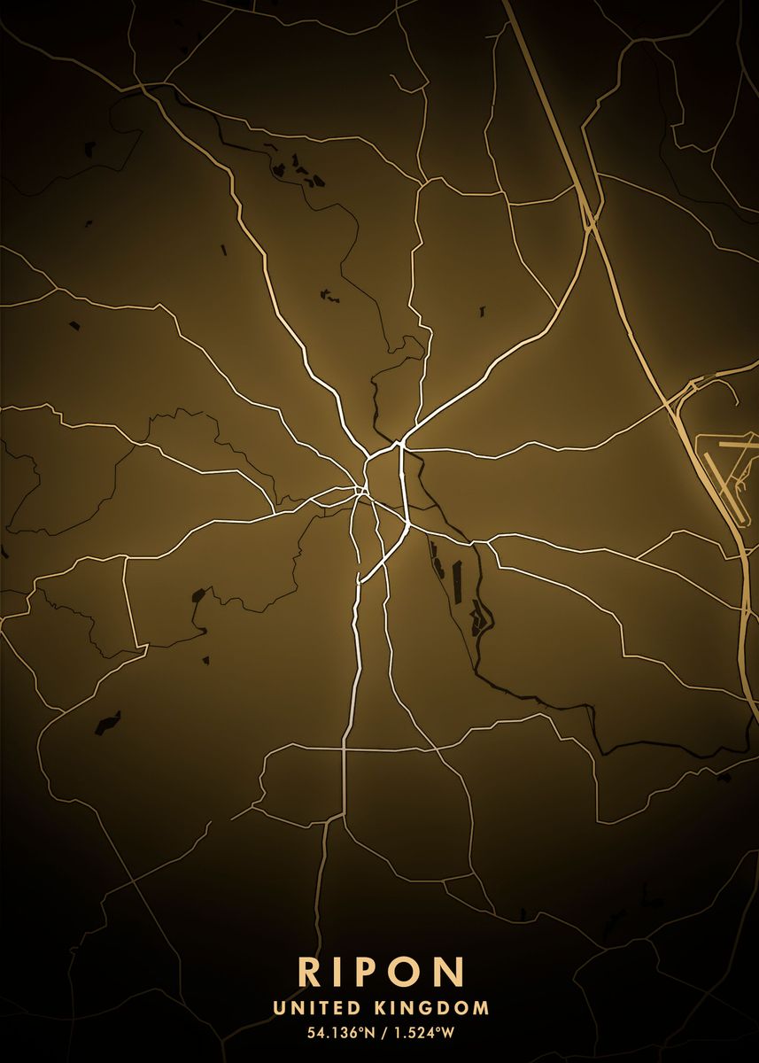 'Ripon England' Poster, picture, metal print, paint by Merah Djoeang ...