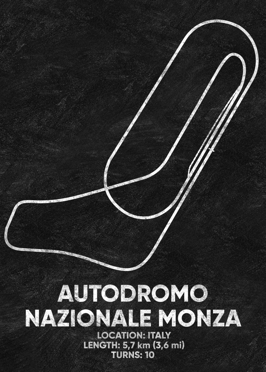 'Monza circuit' Poster, picture, metal print, paint by SplashDesign ...