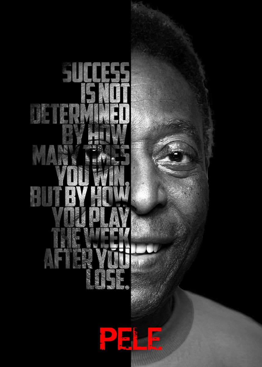 'Pele' Poster, picture, metal print, paint by BnWDesigner | Displate