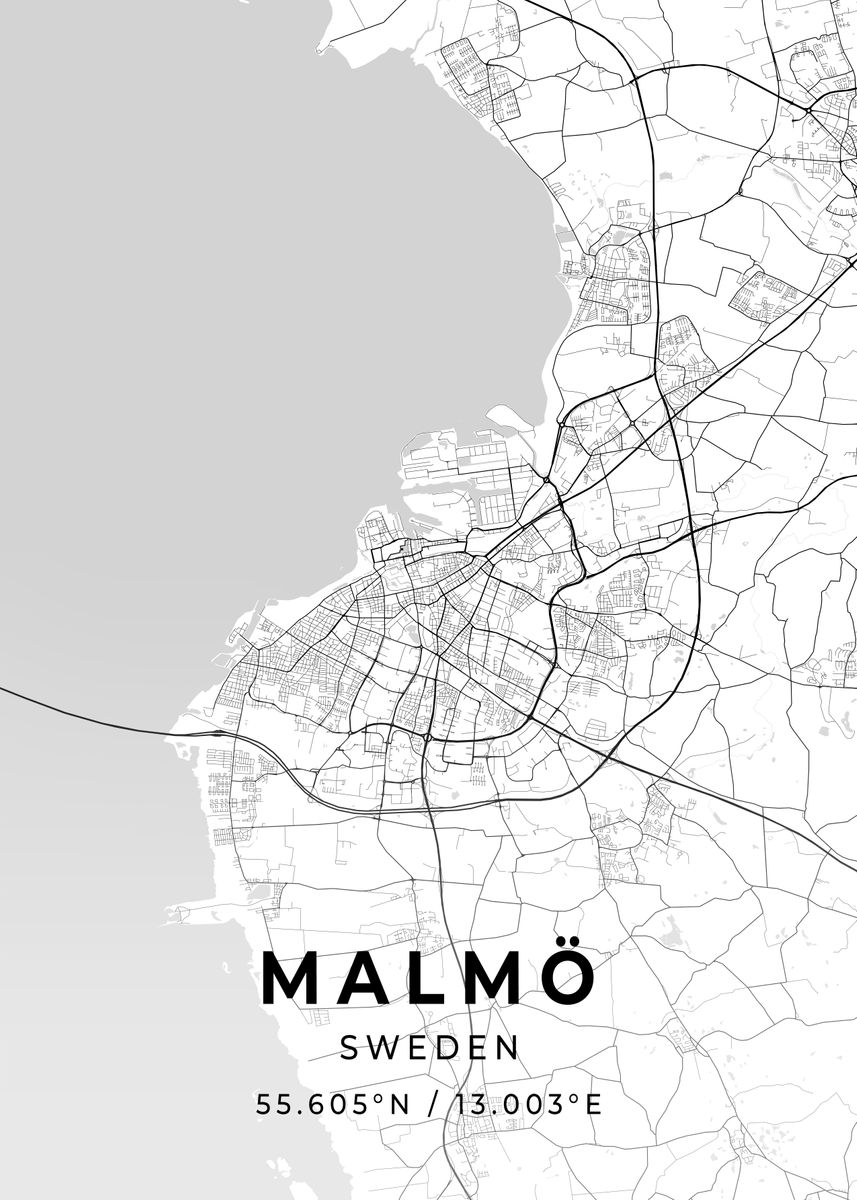 'Malmo Sweden' Poster, picture, metal print, paint by Conceptual ...