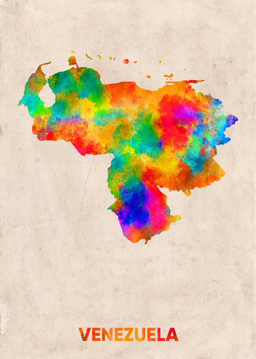 'venezuela' Poster, picture, metal print, paint by SplashDesign | Displate