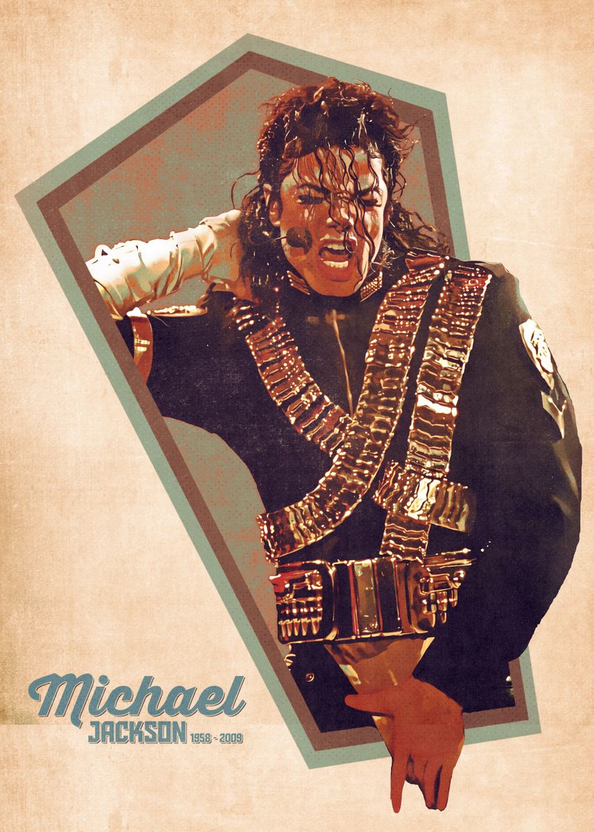 'Miichael jackson retro ' Poster, picture, metal print, paint by Popart ...