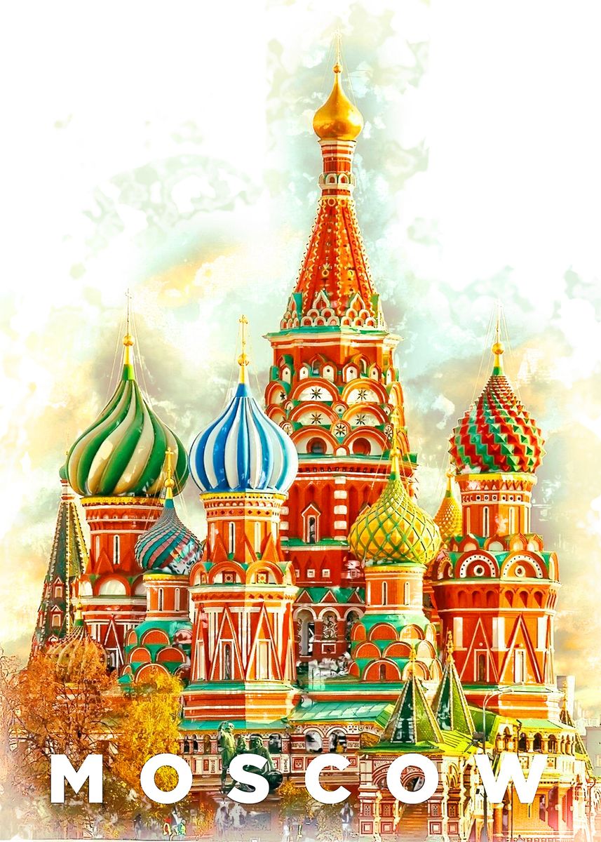 'Moscow' Poster, picture, metal print, paint by Kunyah | Displate