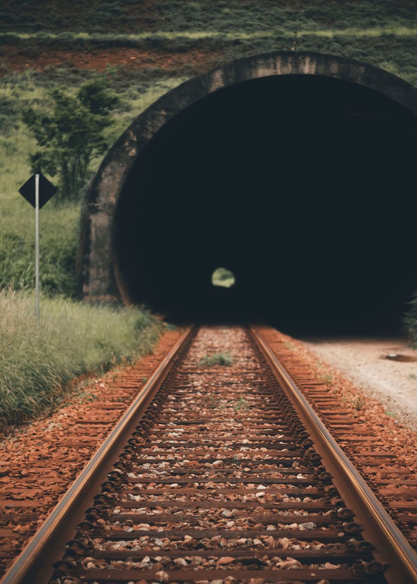 'tunnel railroad' Poster by DheYa Art | Displate