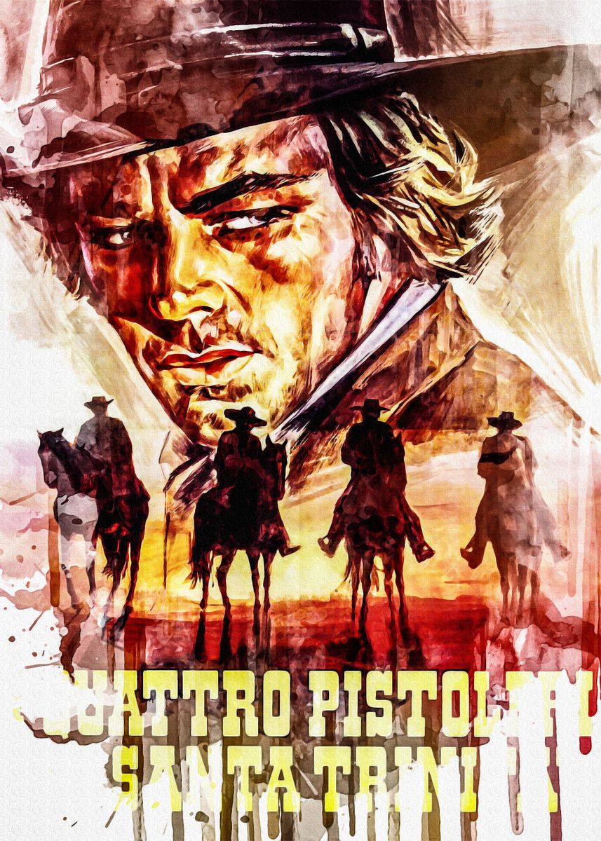 'Four Gunmen Of The Holy Tr' Poster, picture, metal print, paint by ...