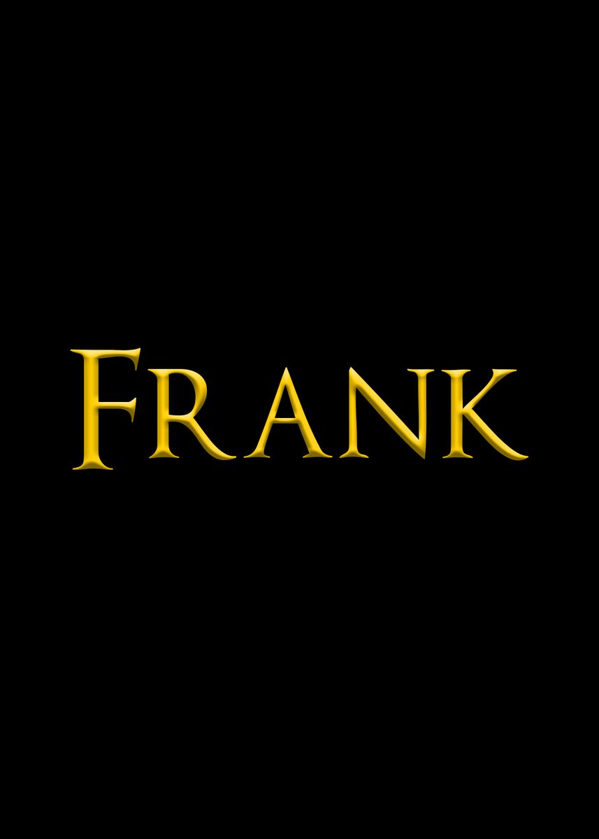 'Frank Yellow On Black' Poster, picture, metal print, paint by Art ...