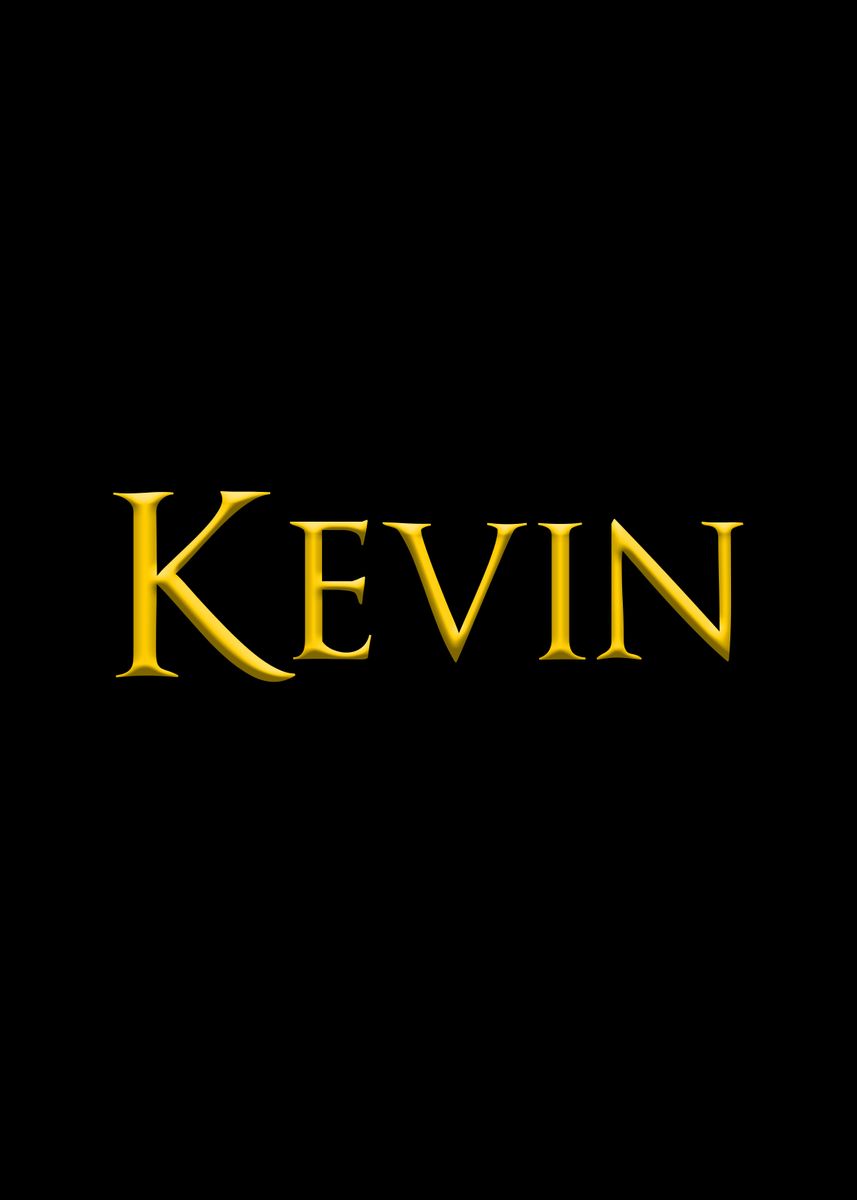 'Kevin Yellow On Black' Poster, picture, metal print, paint by Art ...