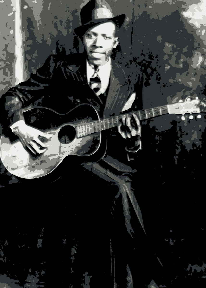 'Robert Johnson' Poster, picture, metal print, paint by Josh B | Displate