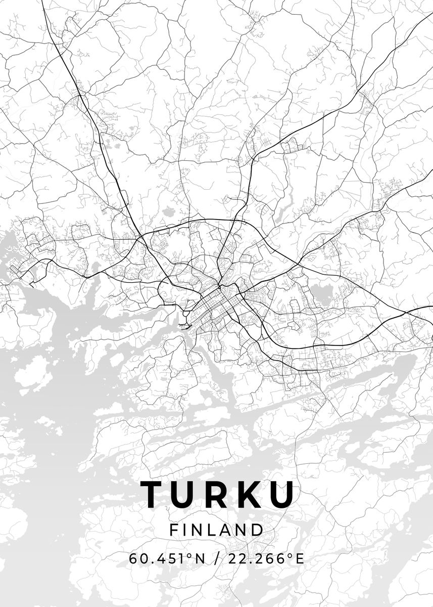 'Turku Finland' Poster, picture, metal print, paint by Conceptual ...