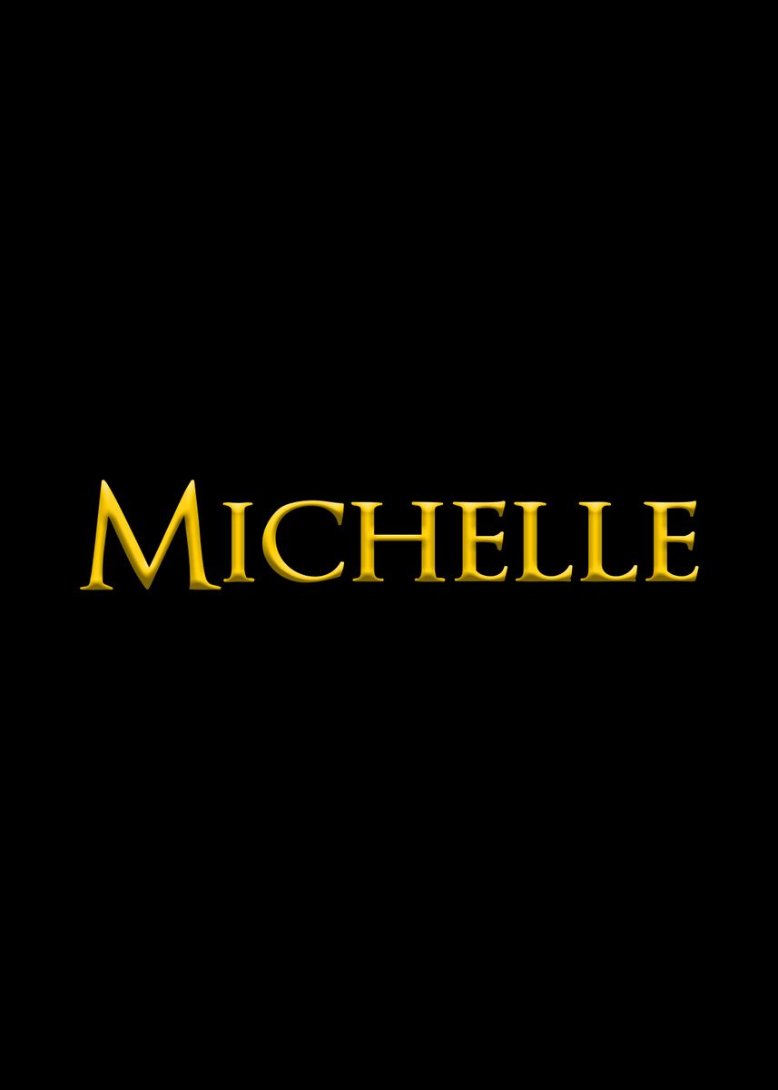 'Michelle Yellow On Black' Poster, picture, metal print, paint by Art ...