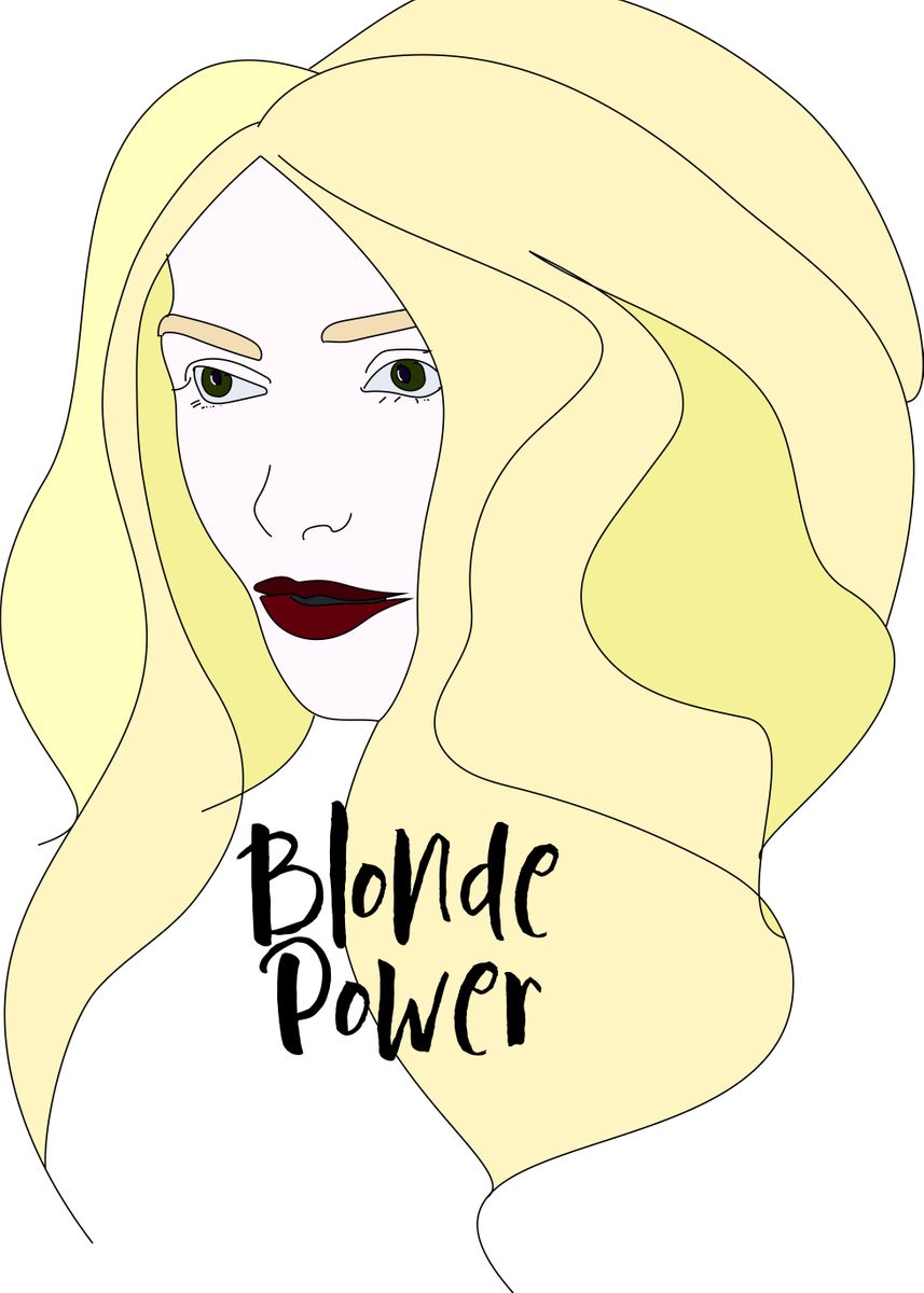 'Blonde Power' Poster, picture, metal print, paint by Kirovair | Displate
