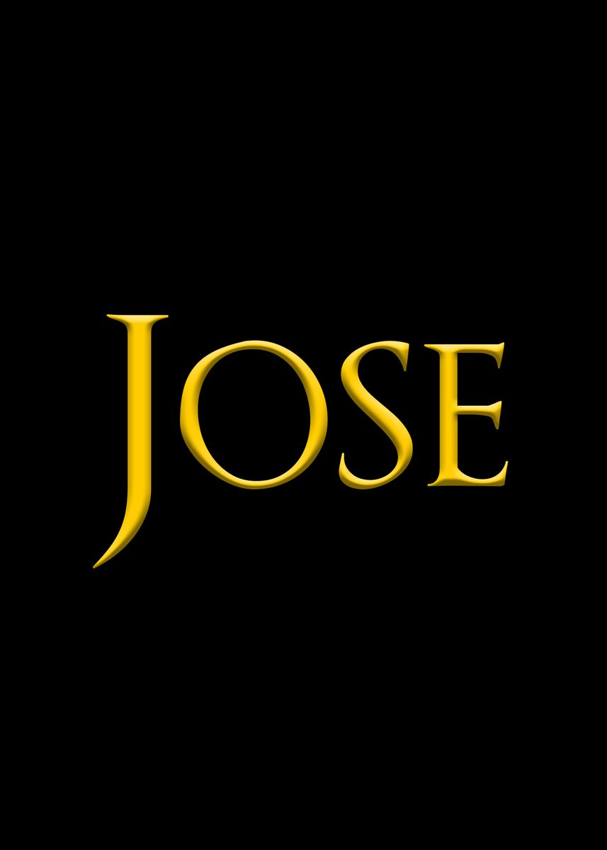 'Jose Yellow On Black' Poster, picture, metal print, paint by Art ...