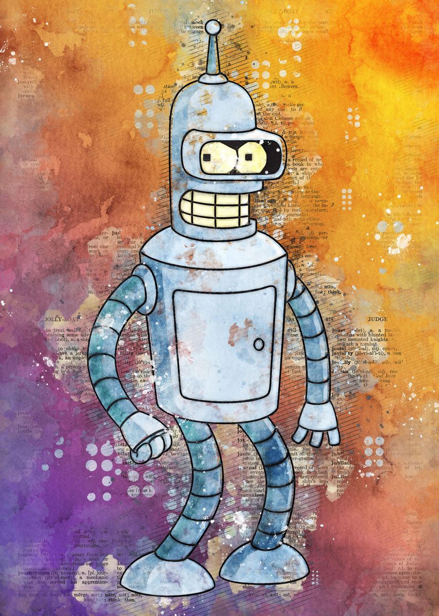 'Bender' Poster, picture, metal print, paint by Posterlicious | Displate