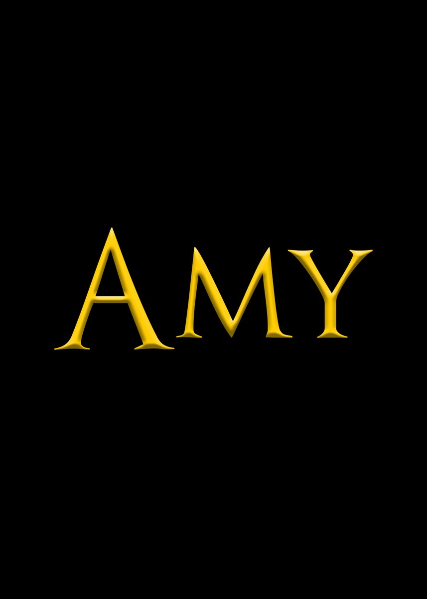 'Amy Yellow On Black' Poster, picture, metal print, paint by Art ...